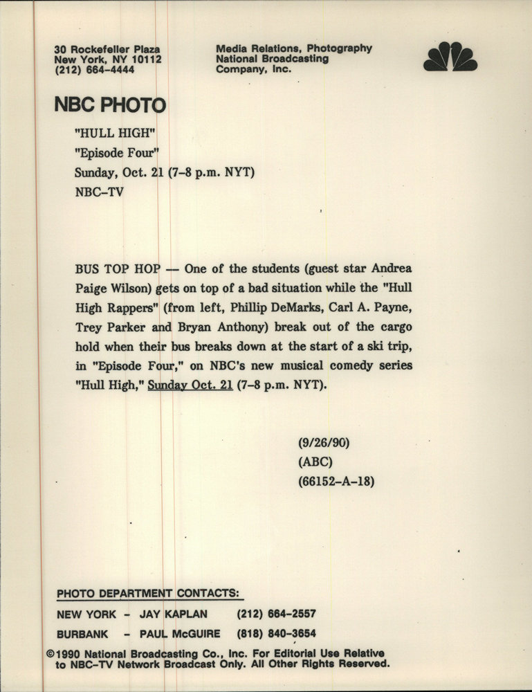 Pictured is a scene from the comedy series Hull High. 1990 vintage ...