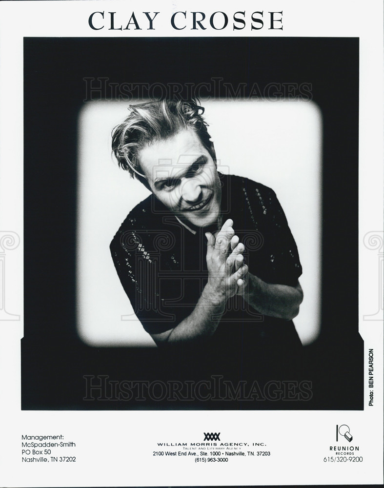 Singer Clay Crosse Undated vintage promo photo print - Historic Images