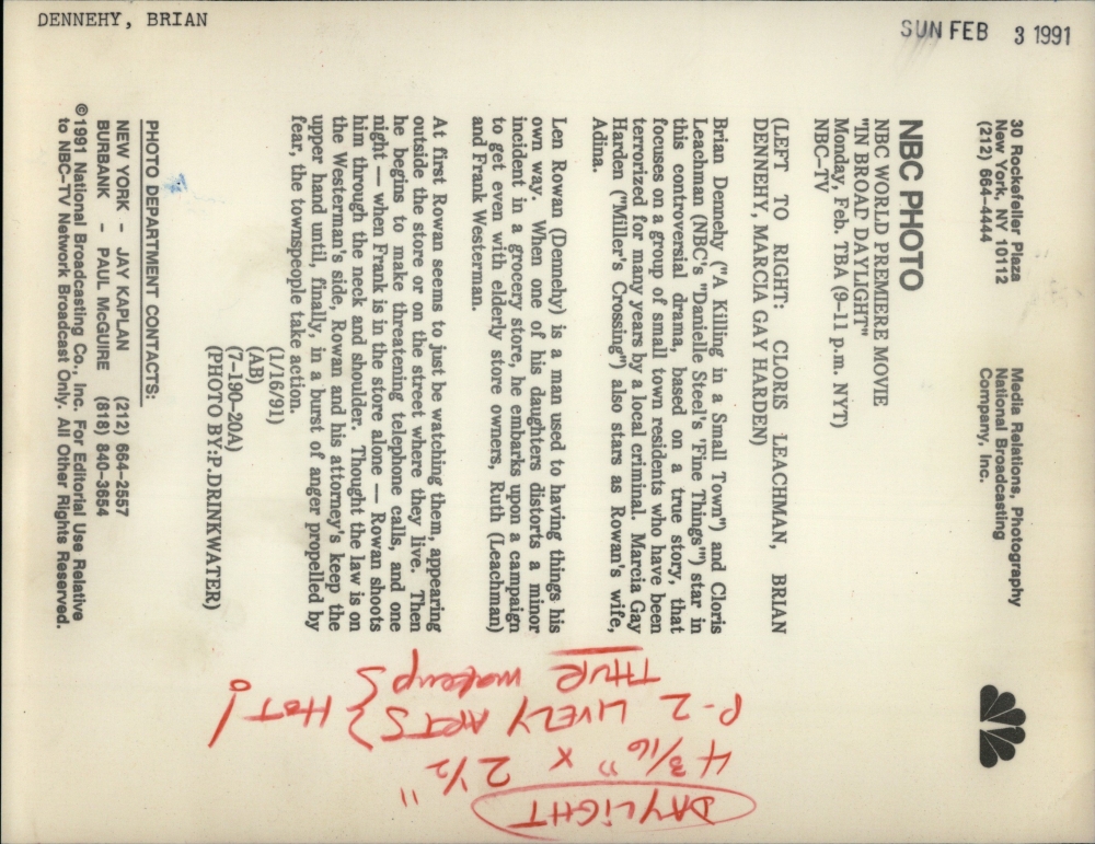 1991 Cloris Leachman Brian Dennehy Steel - Historic Images