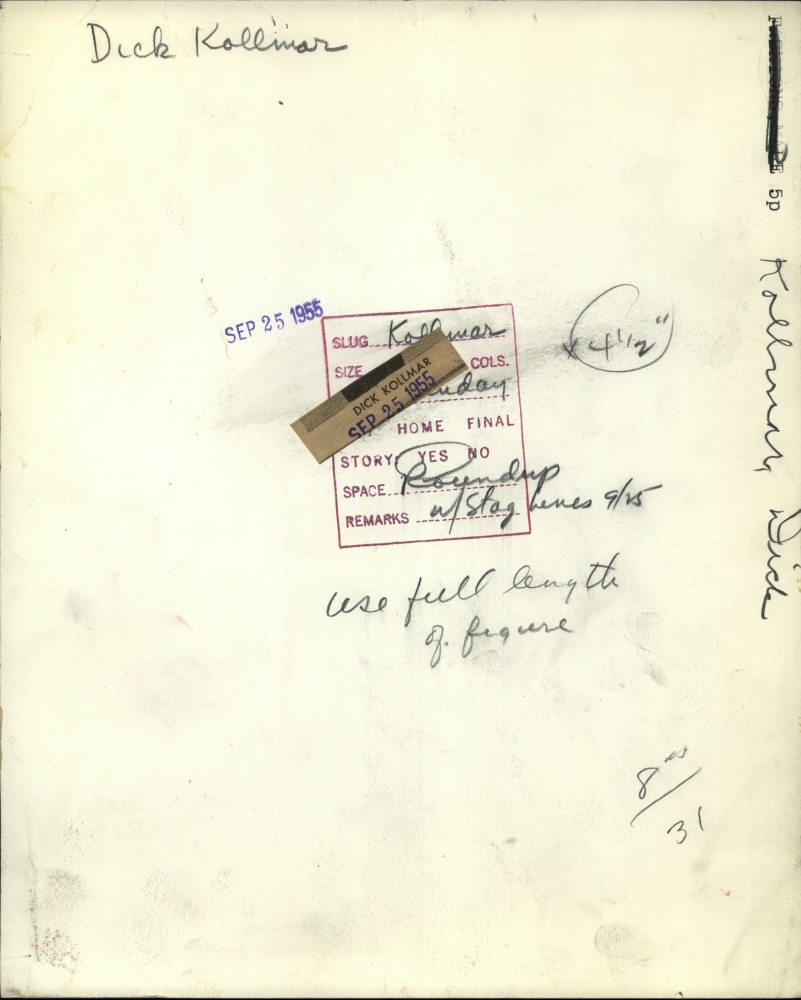 1955 Press Photo Dick Kollmar Actor Producer - Historic Images