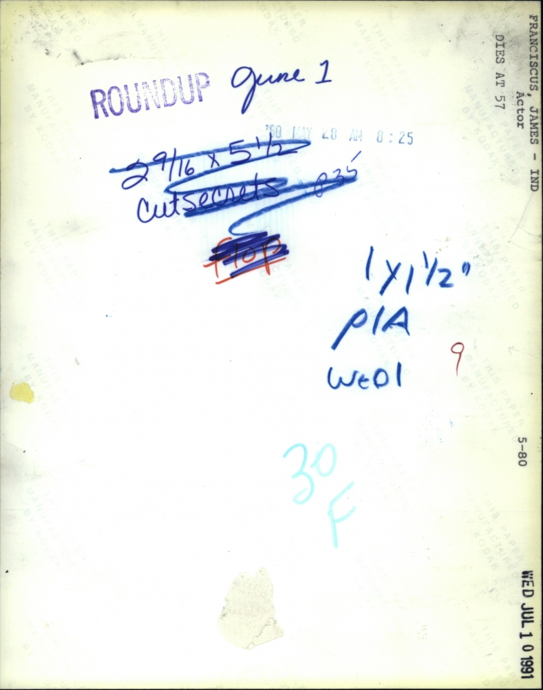 1980 Press Photo James Grover Franciscus Jim Halloran - RRW16111 ...