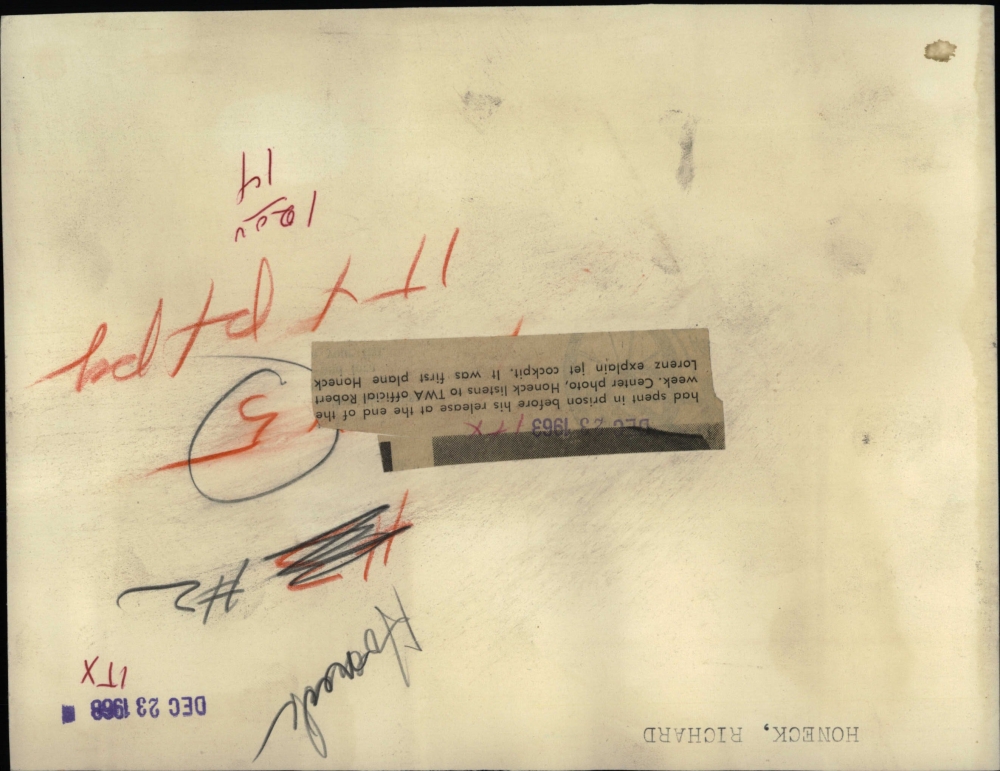 1968 Press Photo Richard Honeck TWA Officers - RRW83673 - Historic Images