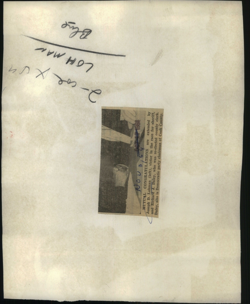 1954 Joseph Lohman and Richard Daleychairm - Historic Images