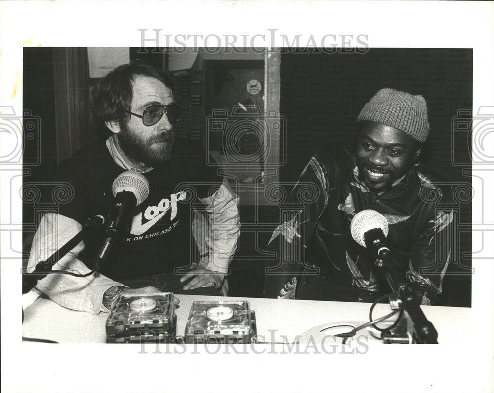 1981 Press Photo Buzz Kilman WLUP-FM Morning Newsman & Eugene Phillips ...