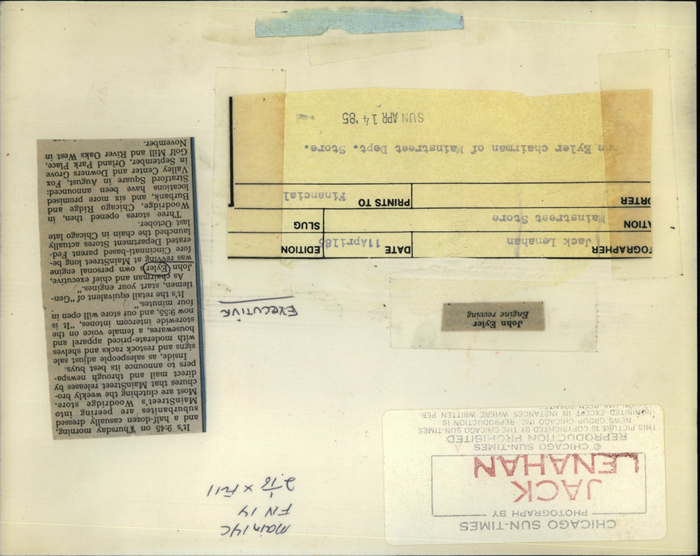 1985 Press Photo John Eyler Chairman Executive - Historic Images