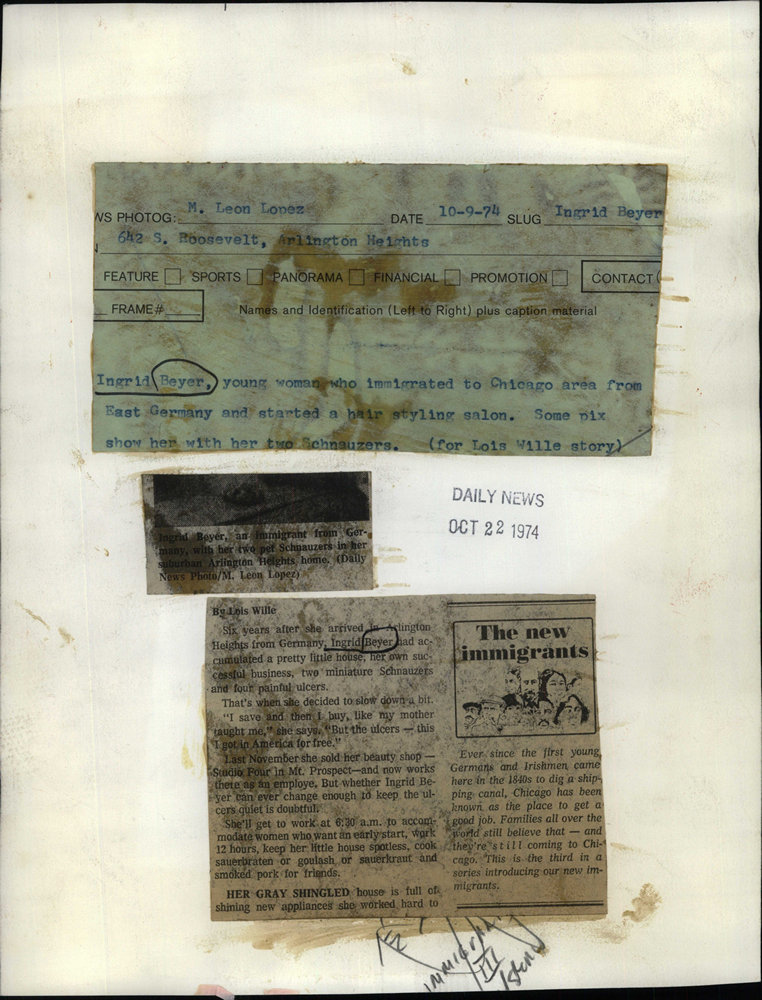 1974 Press Photo Hair Stylist Ingrid Beyer - Historic Images