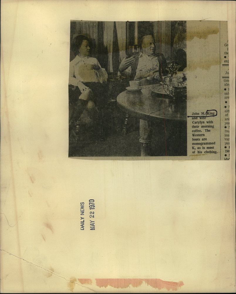1970 Press Photo John King Wife Carylyn - Historic Images