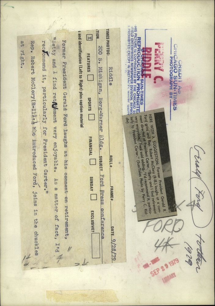 1979 Press Photo Gerald Rudolph Ford American President Retirement Per ...