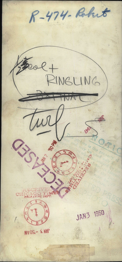 1947 Press Photo ROBERT E. RINGLING PRESIDENT RINGLING BROTHERS BARNUM ...