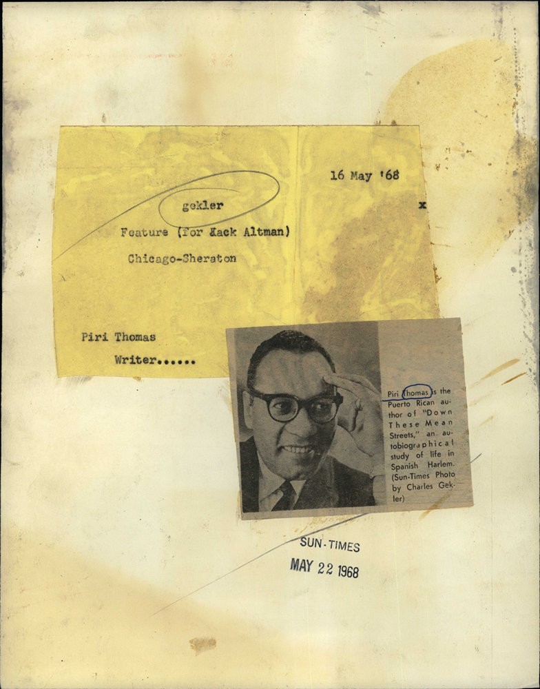 1968 Press Photo Piri Thomas Writer - Historic Images