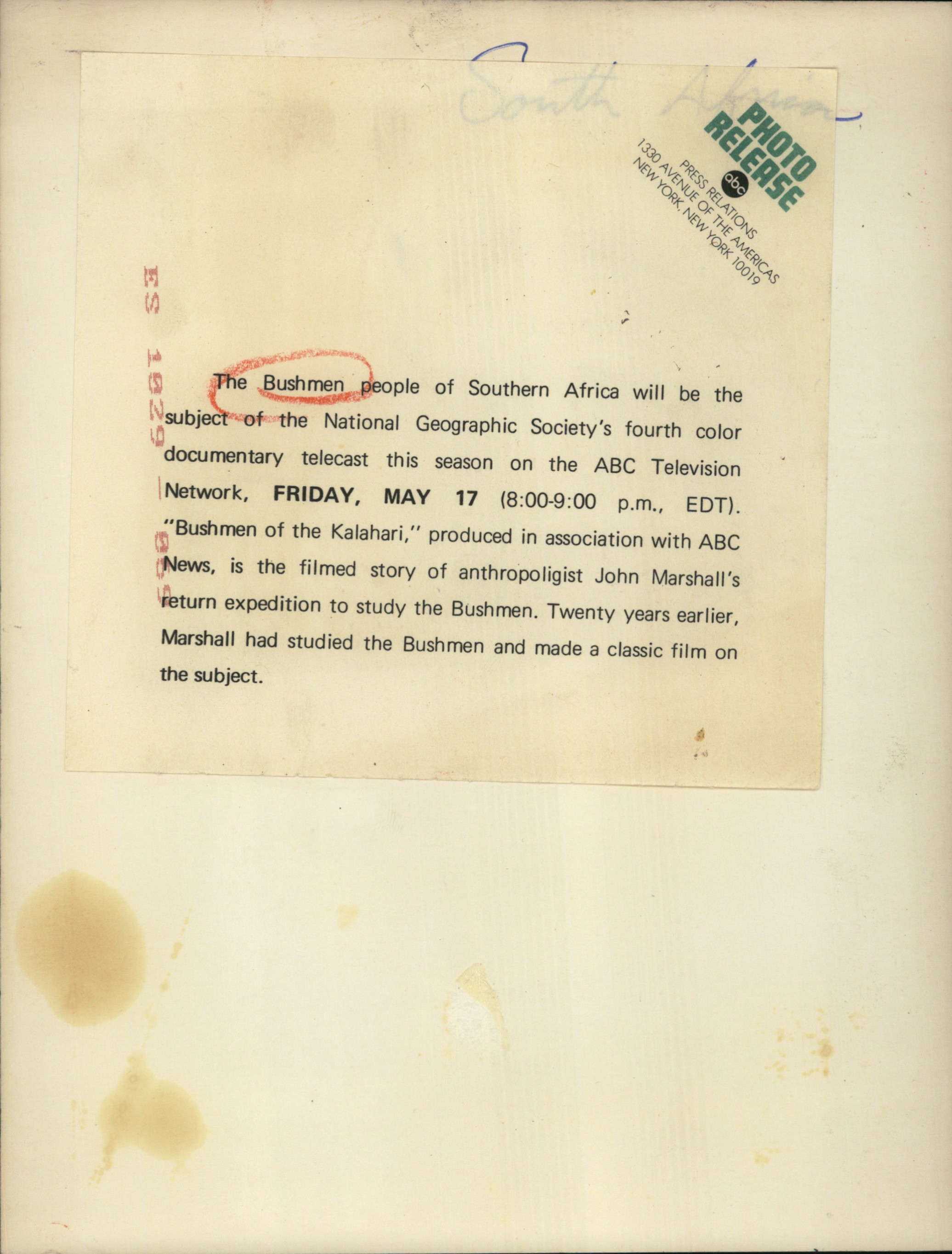 Bushmen People Of South Africa On National Geographic Undated Vintage ...