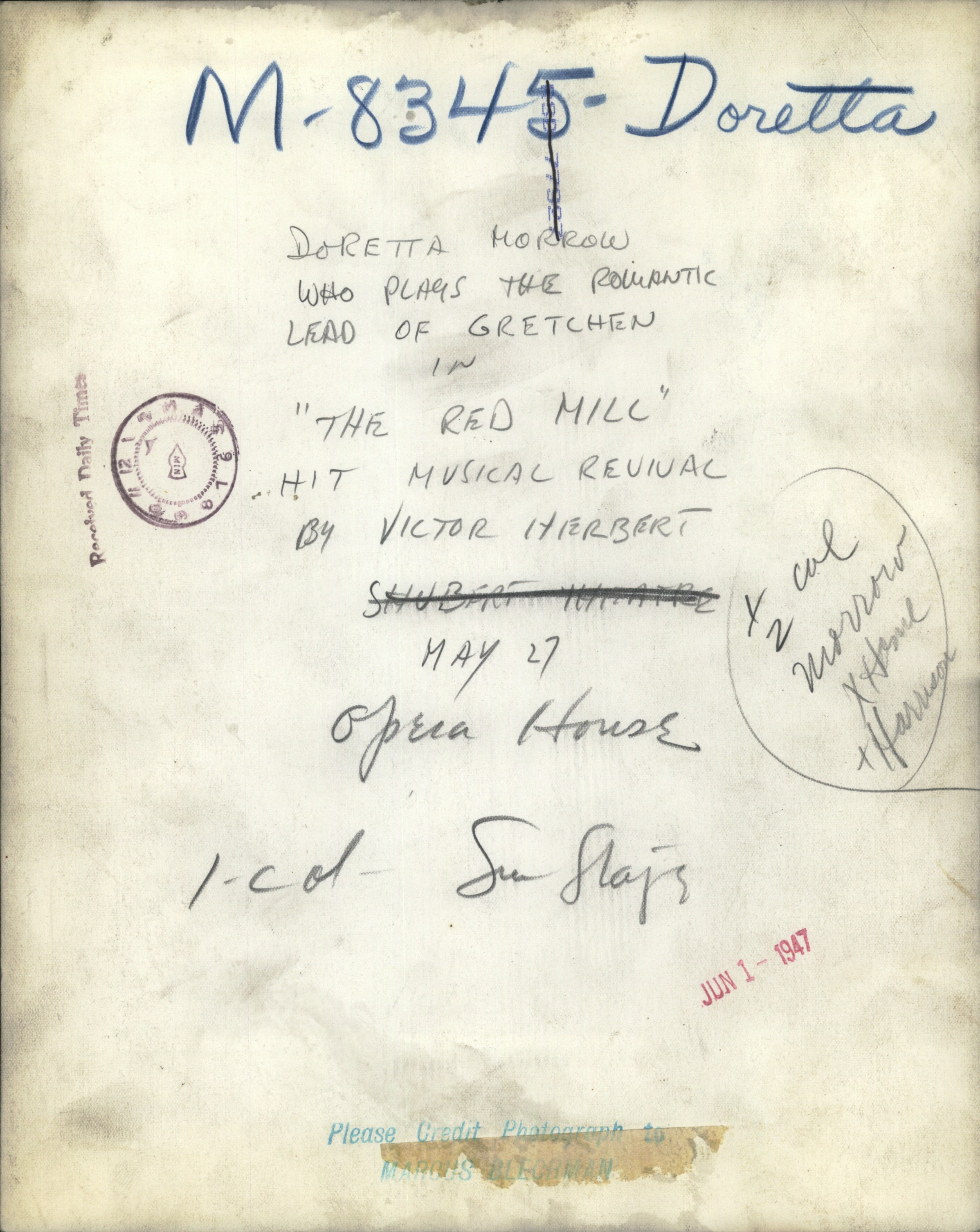 Doretta Morrow in "The Red Hill" 1947 Vintage Press Photo Print ...