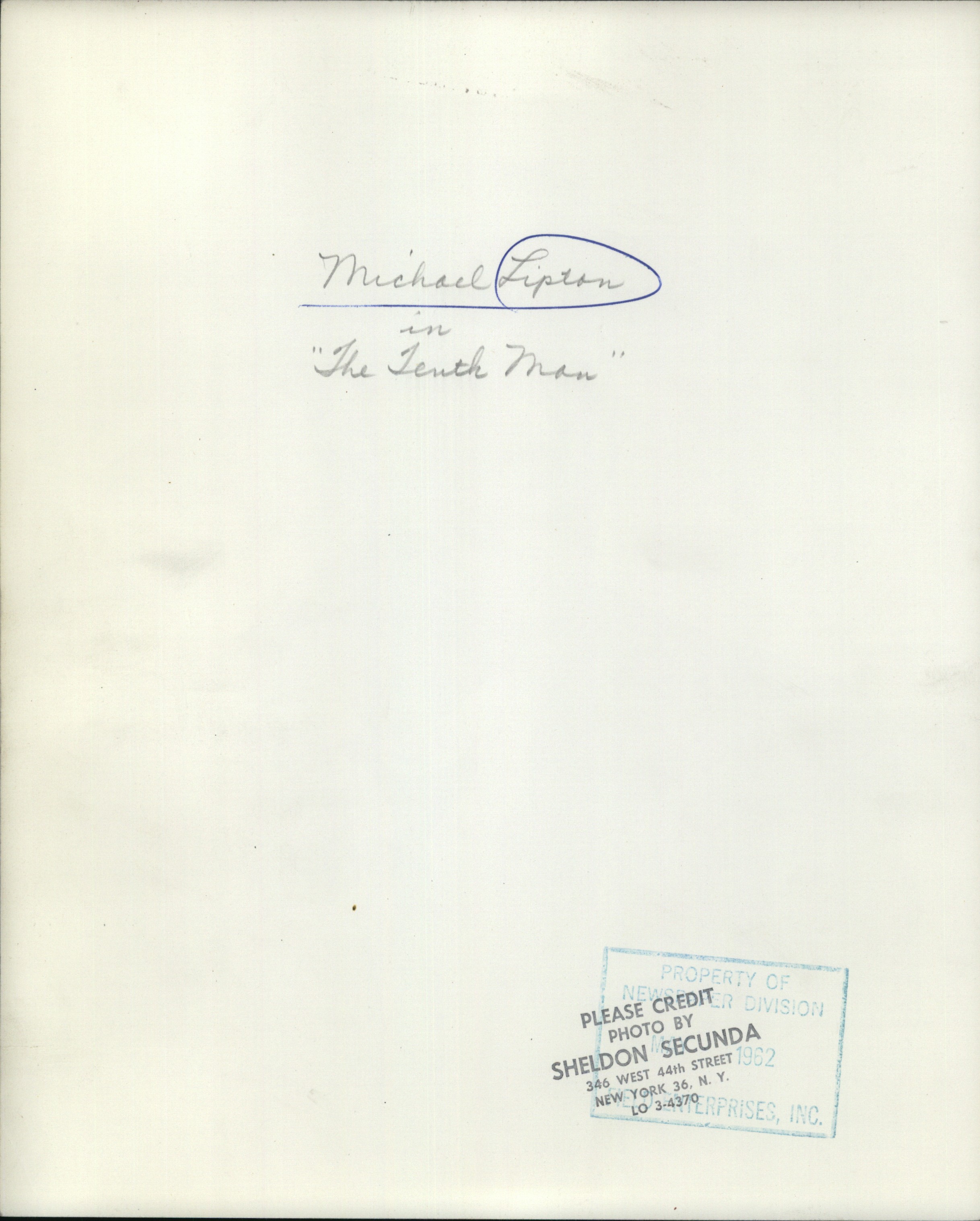 Michael Lipton in "The Tenth Man" 1988 Vintage Press Photo Print ...