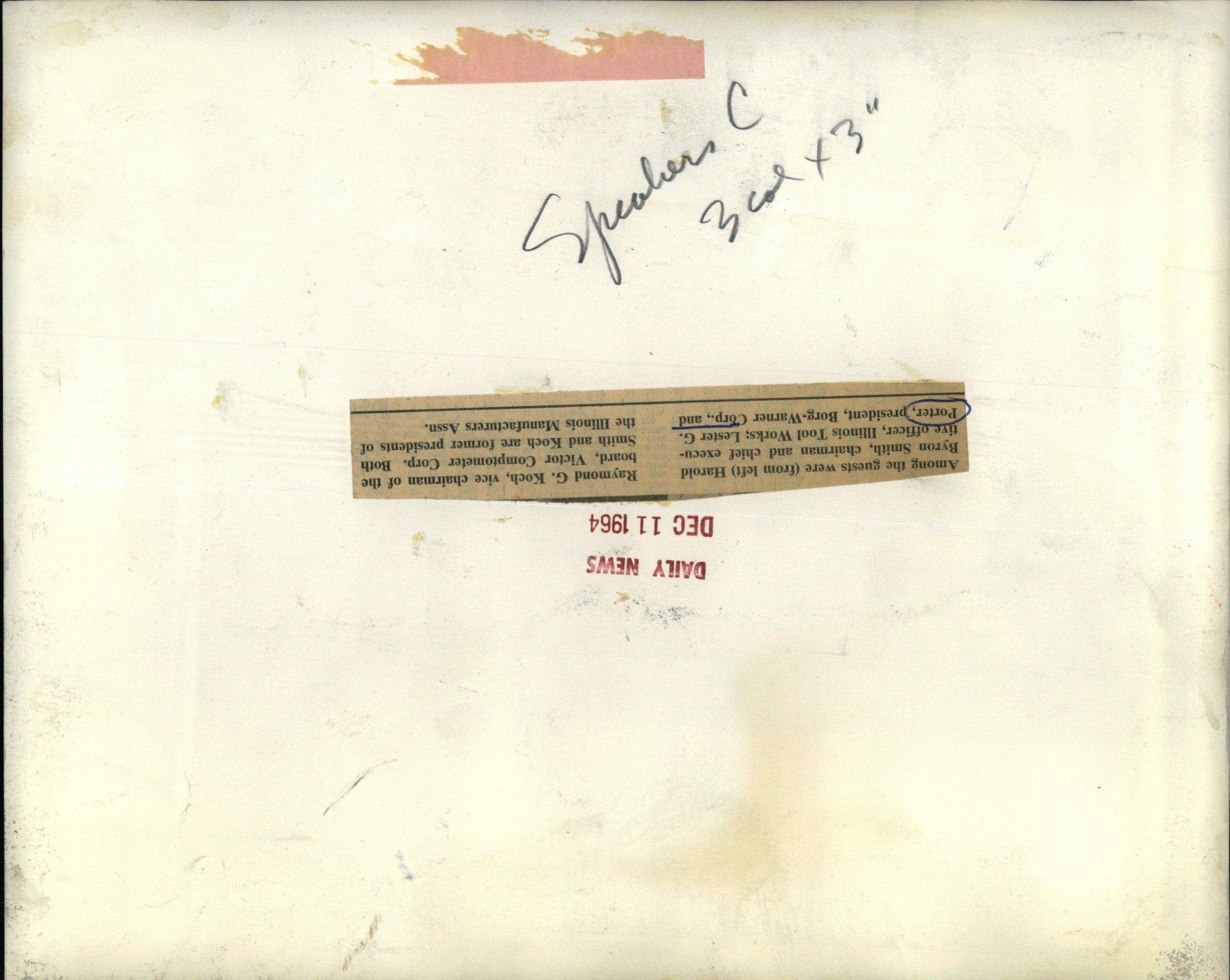 Harold Smith, Lester Porter & Raymond Koch at Banquet 1964 Vintage ...