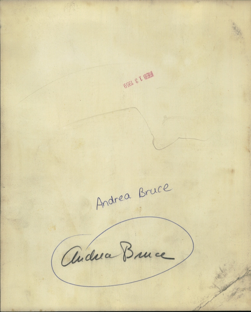 TV Actress Andrea Bruce 1959 Vintage Press Photo Print - Historic Images