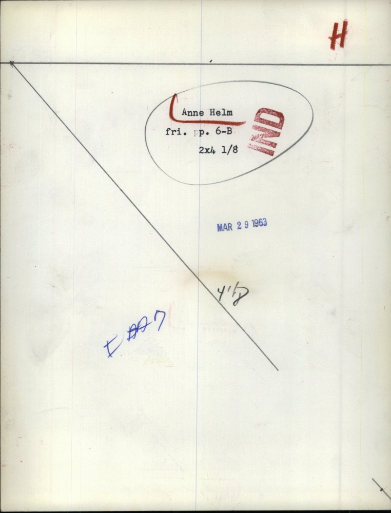 Toronto Born Actress Anne Helm 1963 Vintage Press Photo Print ...