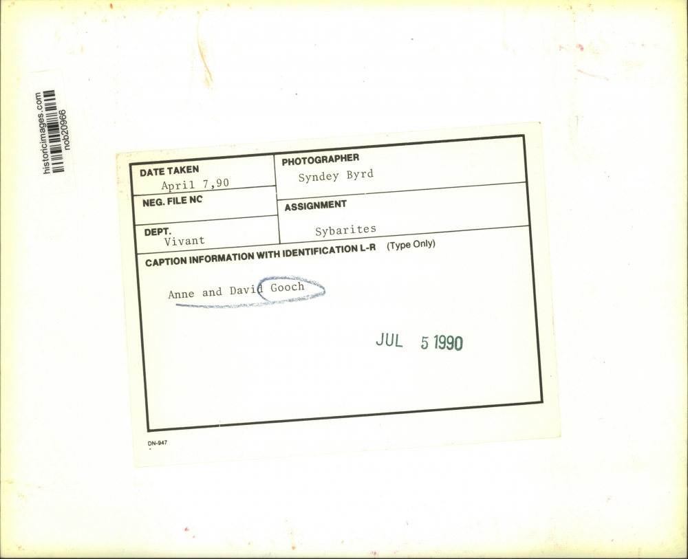 1990 Anne and David Gooch dancing at Sybarites Party - nob20966 ...