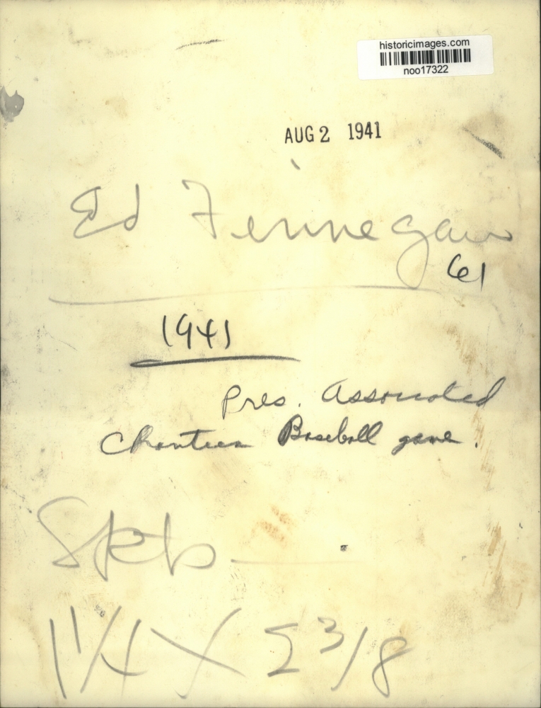 1941 Press Photo Ed Finnegan, President, Associated Chantien Baseball ...