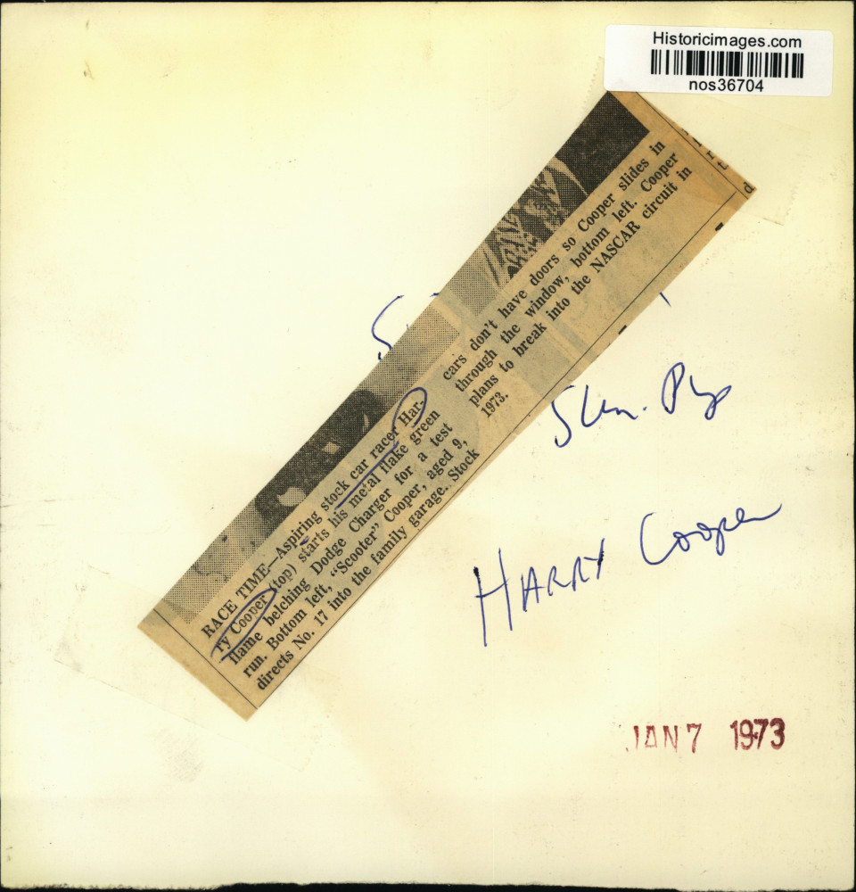 1973 Press Photo Aspiring NASCAR Car Racers Harry, "Scooter" Cooper ...