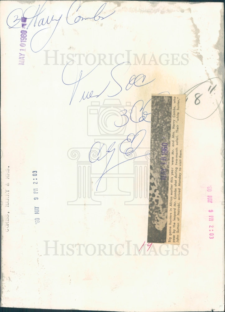 1960 Aviation Pioneer Harry Combs Press Photo - Historic Images