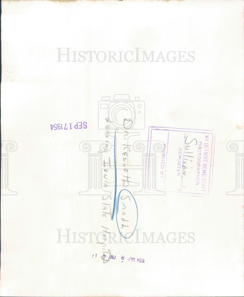 1954 Detroit MI Murderer Kenneth Small Press Photo - Historic Images