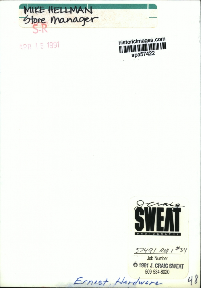1991 Press Photo Mike Hellman, Ernest Hardware store manager - spa5742 ...