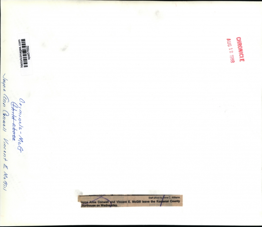 1988 Press Photo Joyce Ann Conwell and Vincent McGill after child abus ...