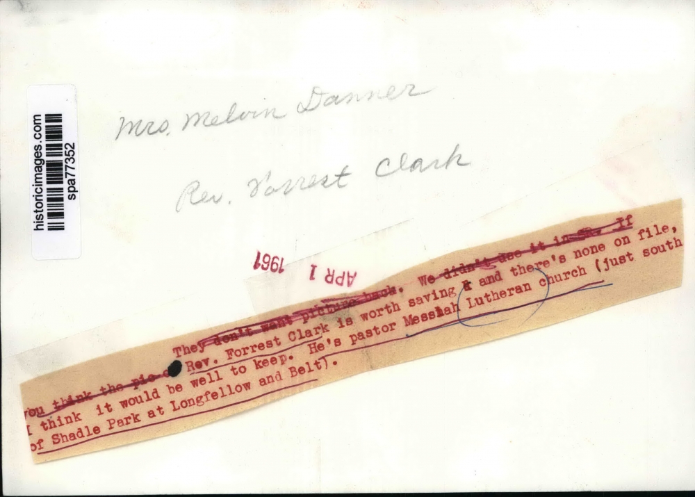 1961 Press Photo Rev Forrest Clark, pastor Messiah Lutheran church, Sh ...