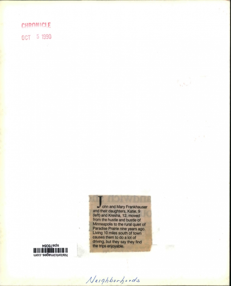 1990 Press Photo John & Mary Frankhauser w/ daughters move to Prairie ...